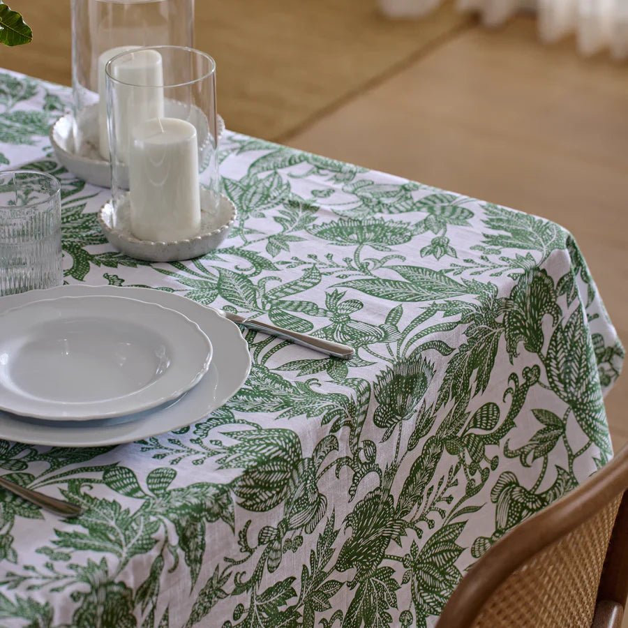 Samara Green Tablecloth – Country Traders Home Life
